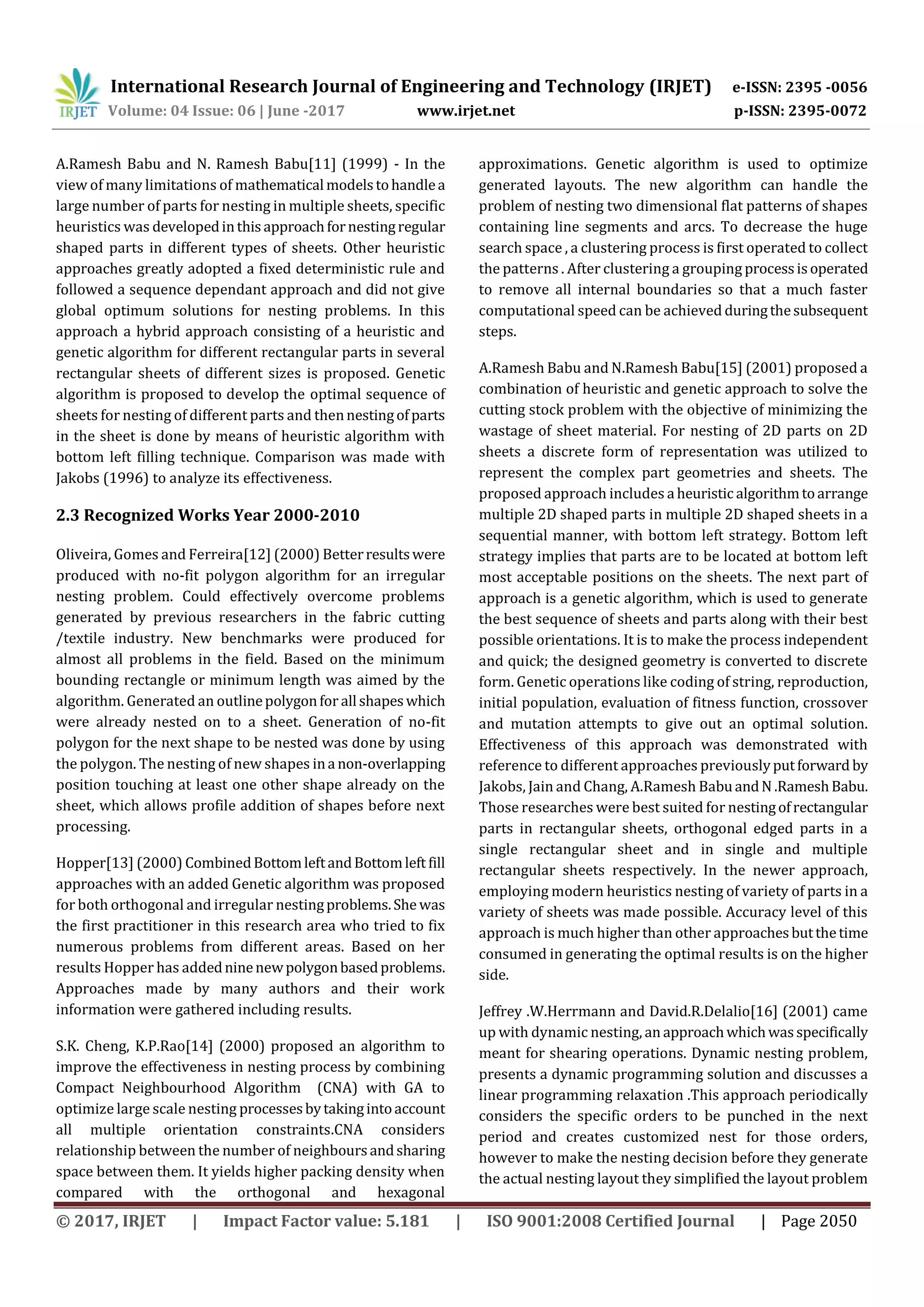 State of the Art of Nesting | PDF