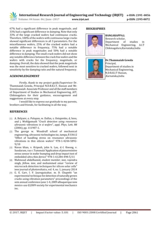 Detection of Cracks in Single Crystalline Silicon Wafers using Impact ...