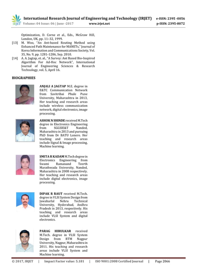 Implementation of Optimized Ant Based Routing Algorithm for Manet | PDF