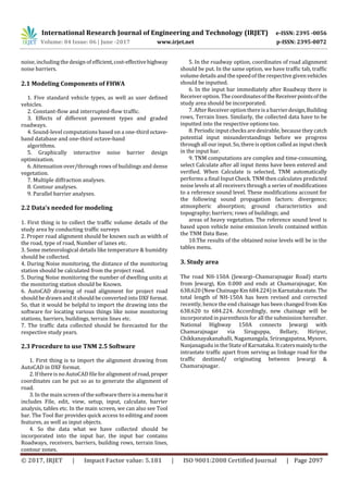 Prediction of Noise Levels using FHWA Model for National highway 150 A ...