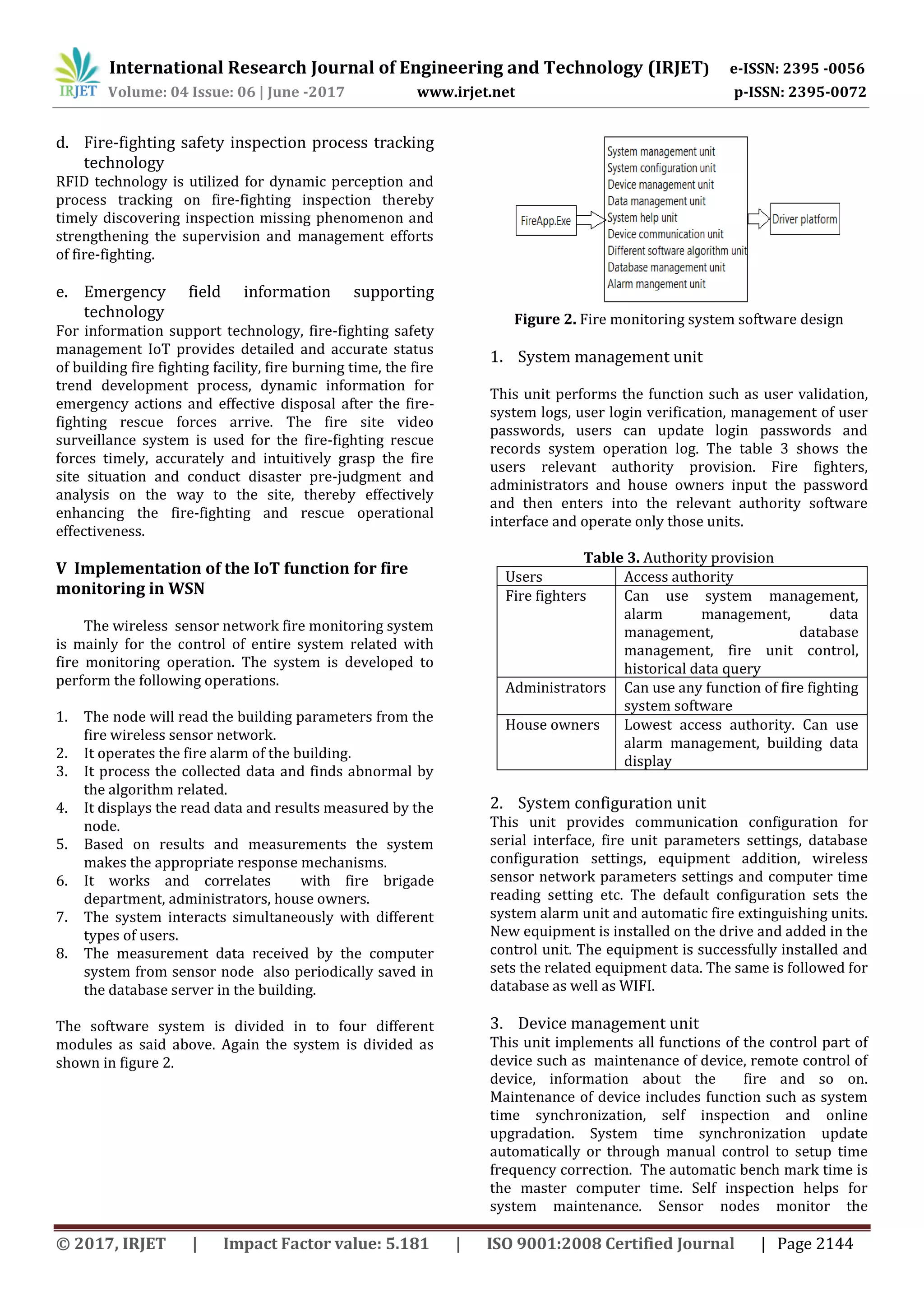 Internet of Things Technology for Fire Monitoring System | PDF