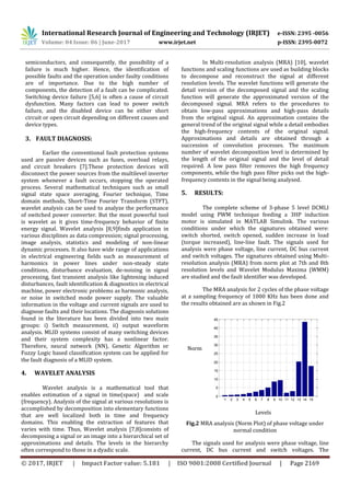 MRA Analysis for Faults Indentification in Multilevel Inverter | PDF