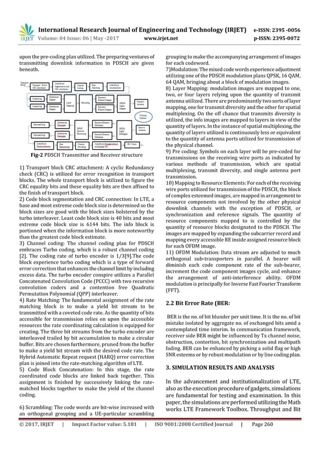 Simulation of LTE Network Parameters | PDF