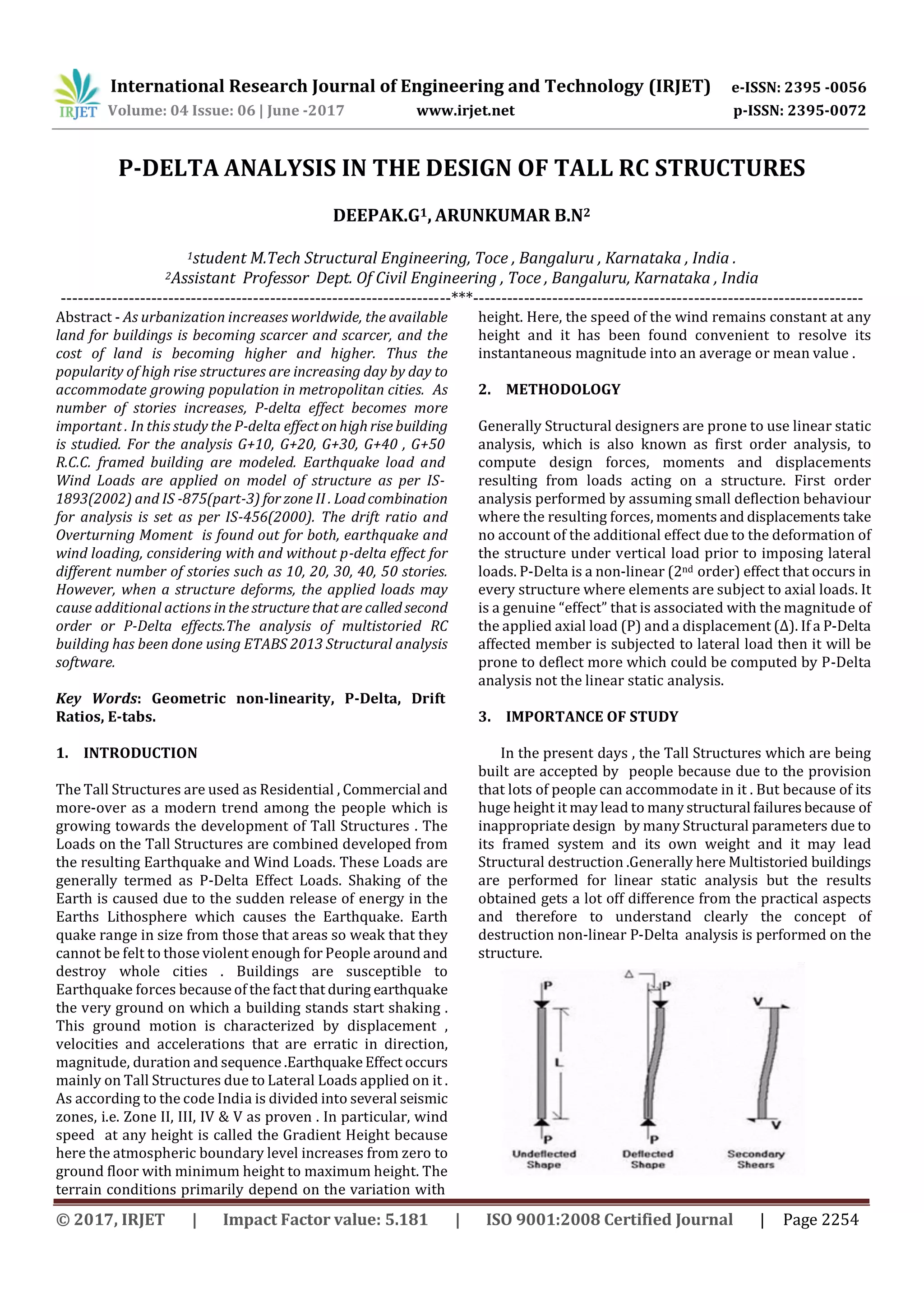 P-Delta Analysis in the Design of Tall RC Structures | PDF