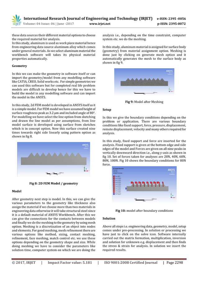 Finite Element Analysis of Roller Burnishing Process | PDF