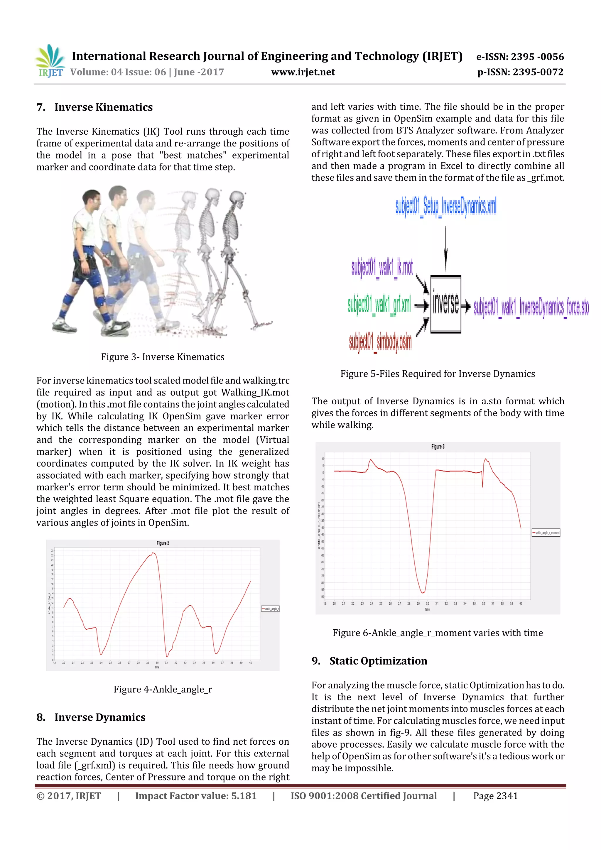 Conversion of Gait data into OpenSim | PDF