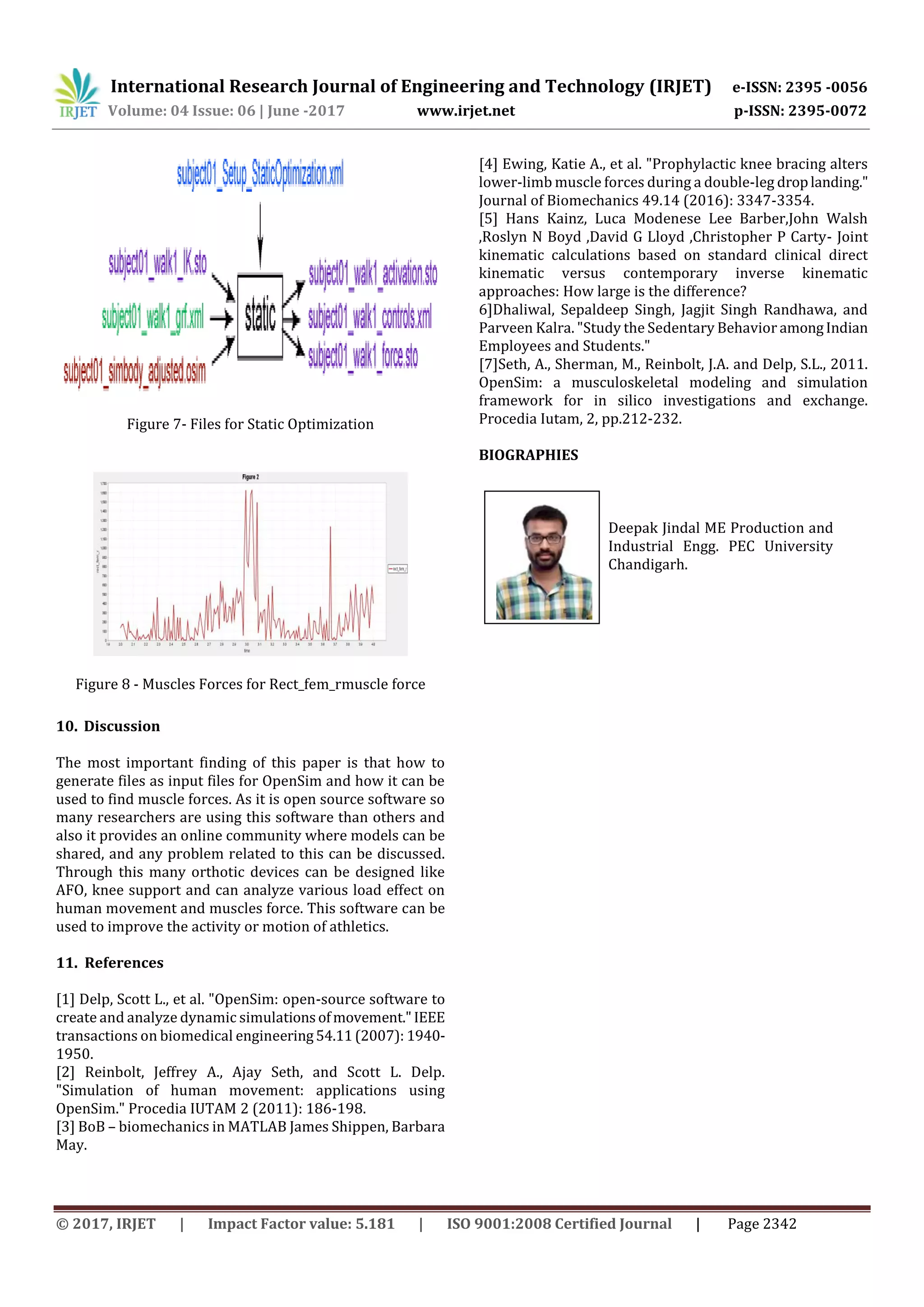 Conversion of Gait data into OpenSim | PDF