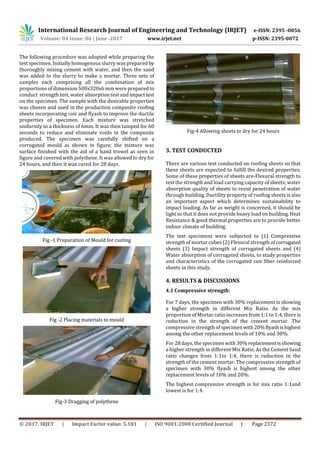 Strength of Corrugated Roofing Elements Reinforced with Coir | PDF
