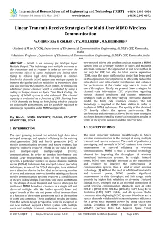 Linear Transmit-Receive Strategies for Multi-User MIMO Wireless ...