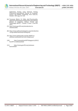 Automation Testing of Web based Application with Selenium and HP UFT ...