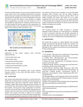 GPS Tracking System for Public Transport | PDF
