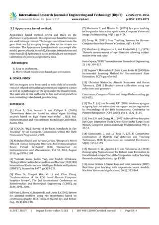 Survey Paper on Eye Gaze Tracking Methods and Techniques | PDF