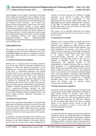 Study of Smart Textile in Sports and Designing a Smart Jersey for ...