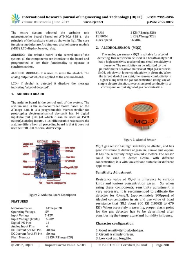 Alcohol Detection System in Vehicle using Arduino | PDF Alcohol Detection System in Vehicle using Arduino | PDF