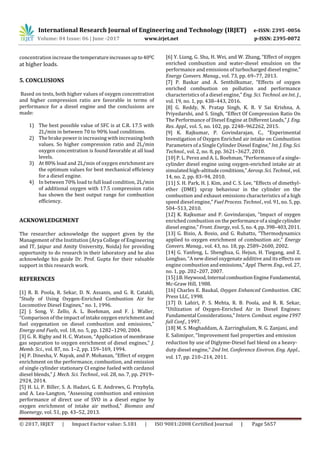 To Study the Performance of Oxygen Enriched Diesel Engine by Varying Compression Ratios | PDF