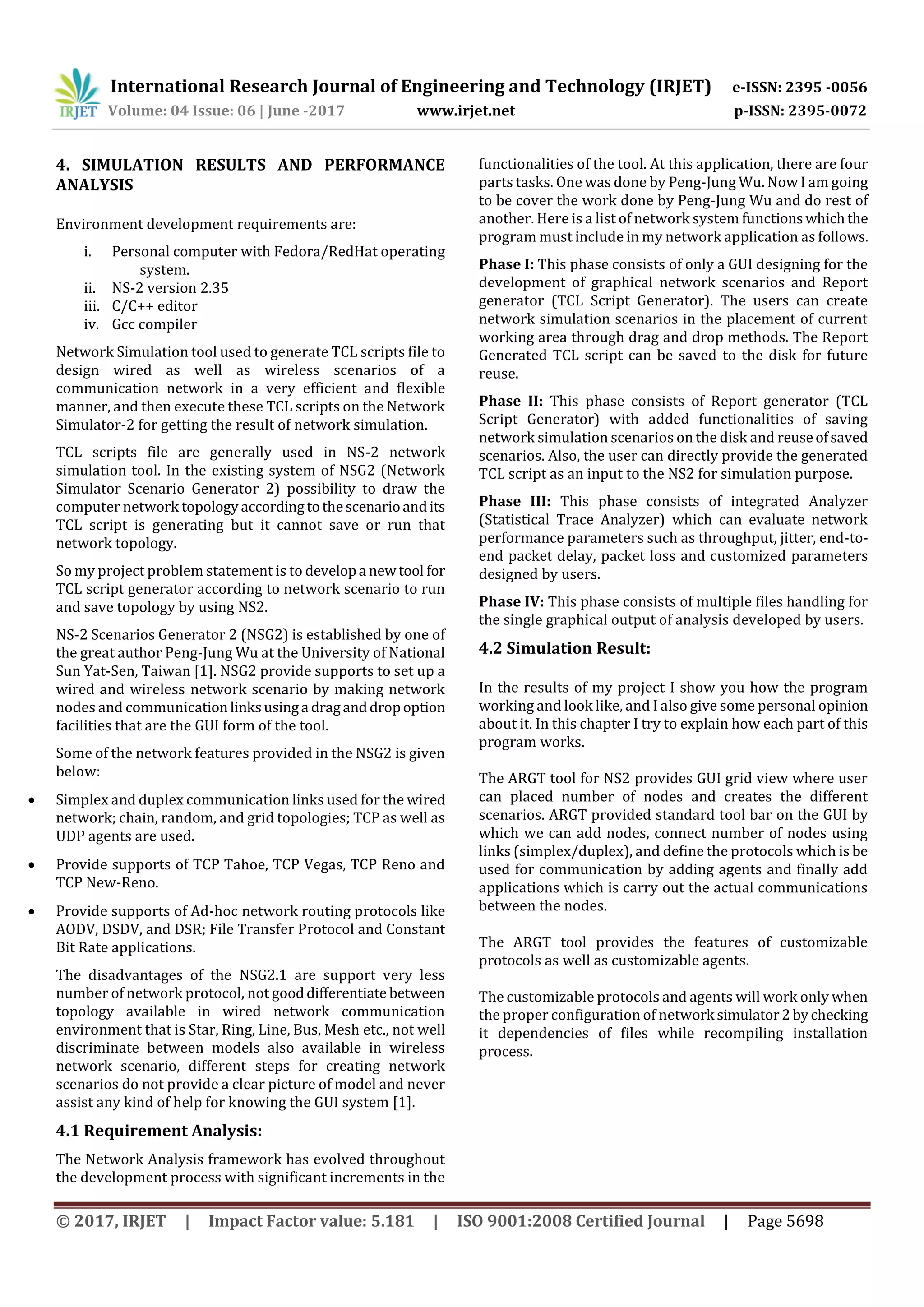Network Analyzer And Report Generation Tool For Ns 2 Using Tcl Script Pdf