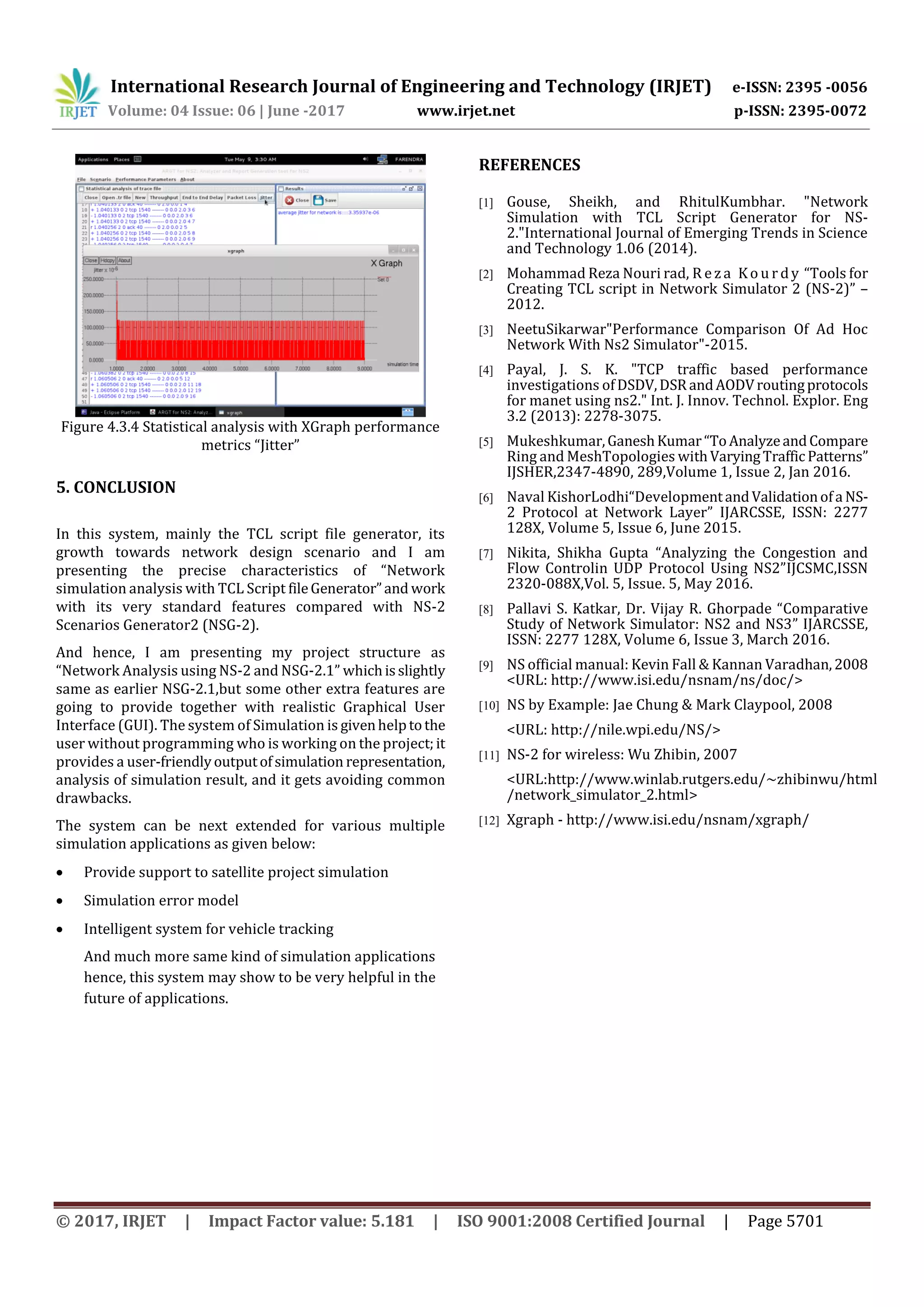 Network Analyzer and Report Generation Tool for NS-2 using TCL Script | PDF