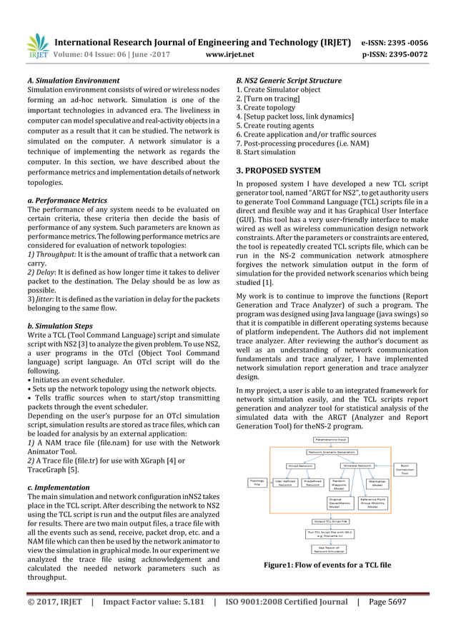 Network Analyzer and Report Generation Tool for NS-2 using TCL Script | PDF