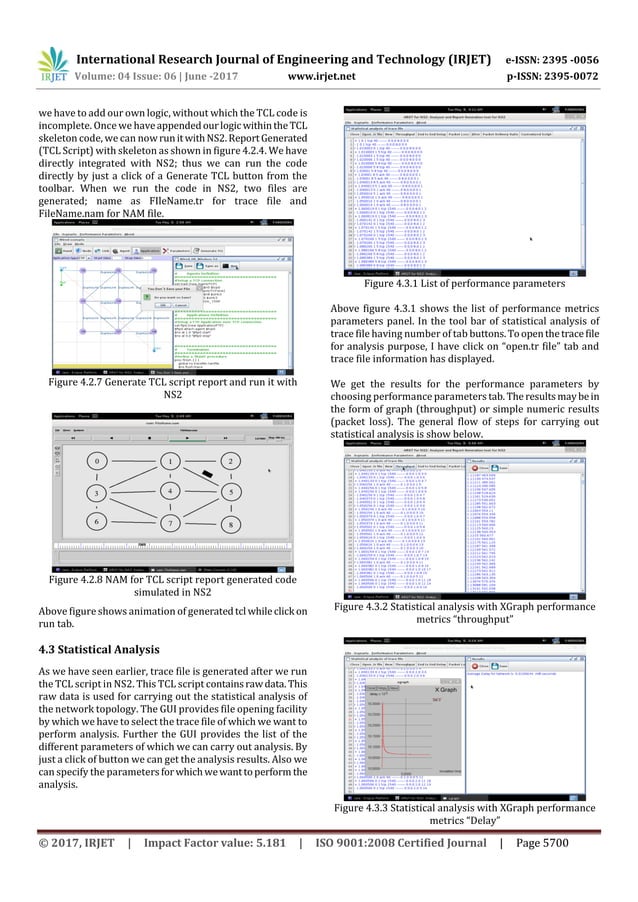 Network Analyzer and Report Generation Tool for NS-2 using TCL Script | PDF