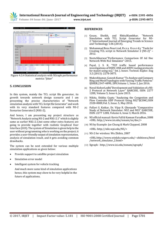 Network Analyzer and Report Generation Tool for NS-2 using TCL Script | PDF