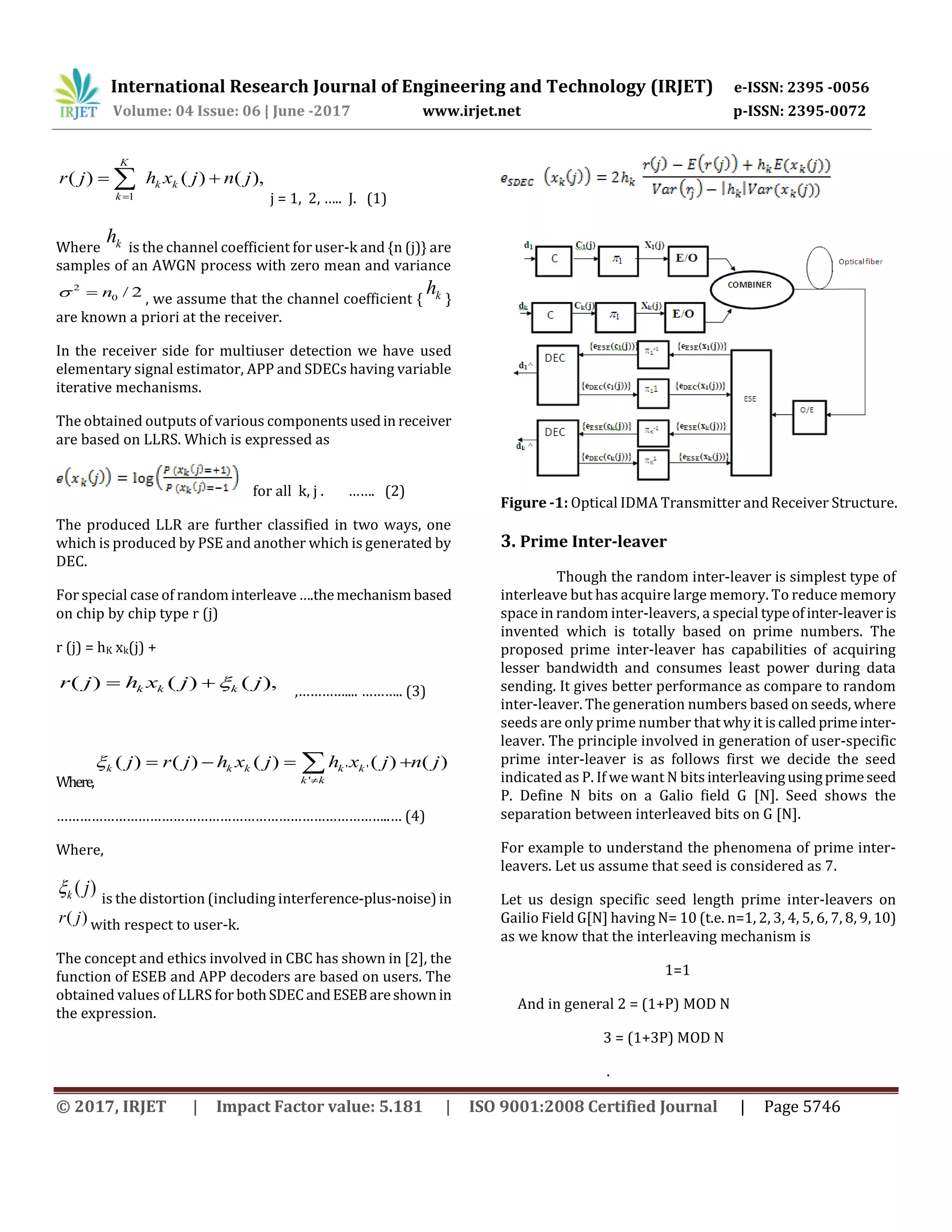 Qualitative Analysis of Optical Interleave Division Multiple Access ...