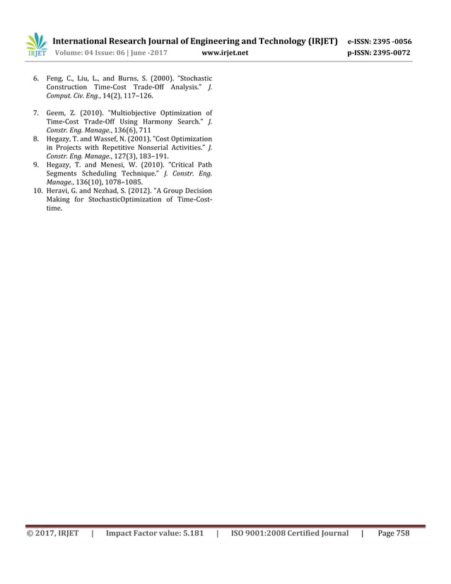 Management of Cost and Time in Construction Projects | PDF