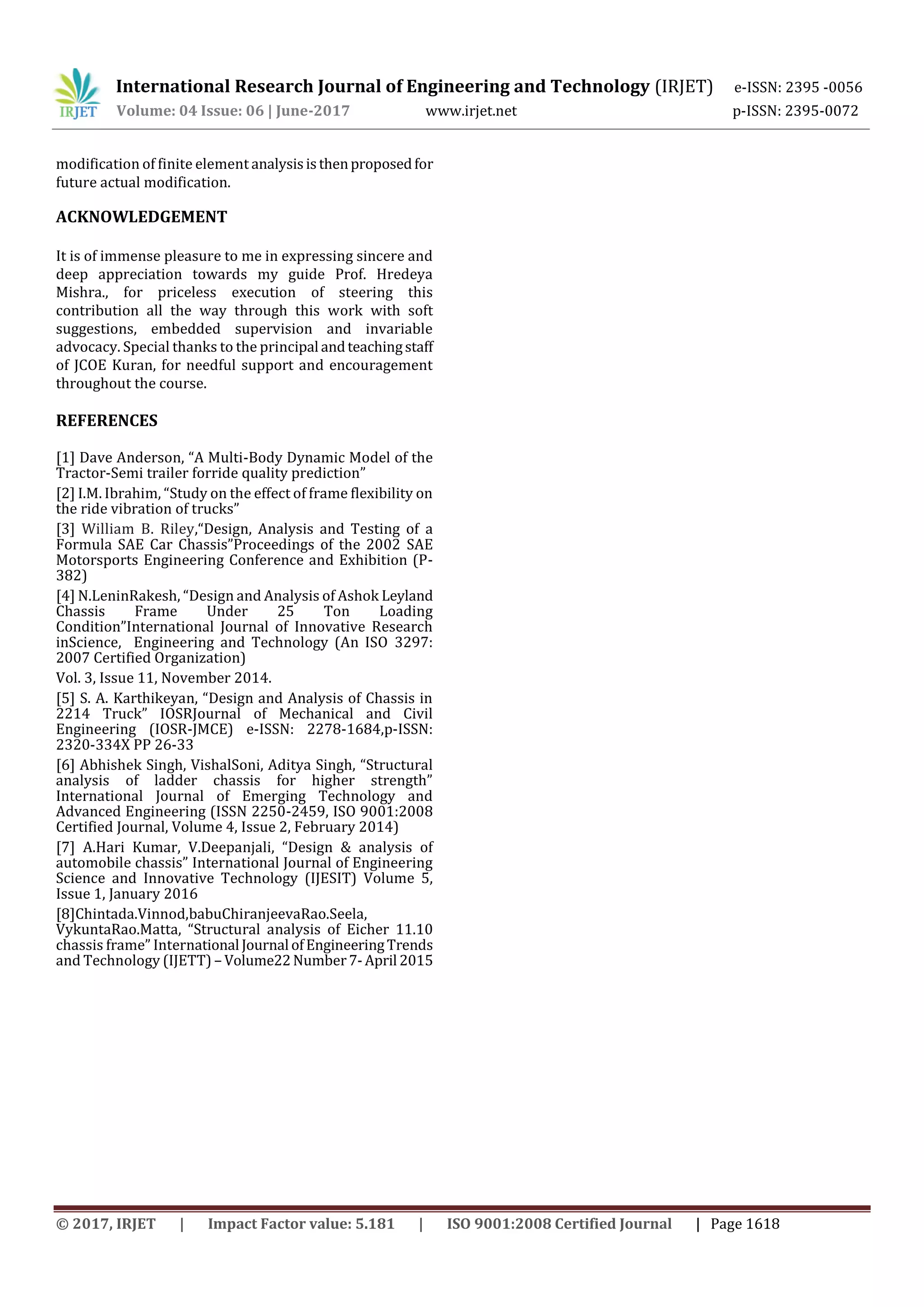 Design Modification for Weight Reduction and Structural Analysis of ...