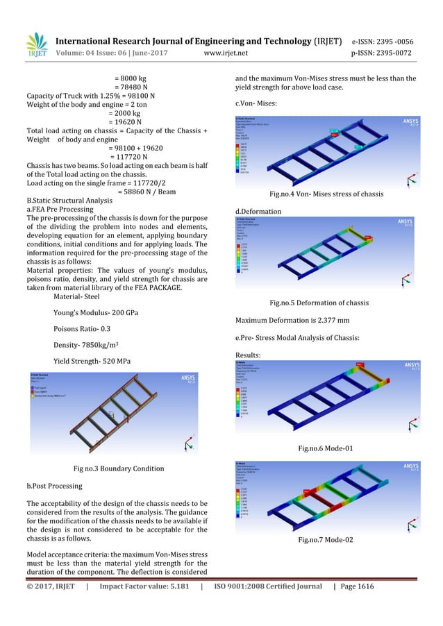 Design Modification for Weight Reduction and Structural Analysis of Automotive Chassis Frame | PDF