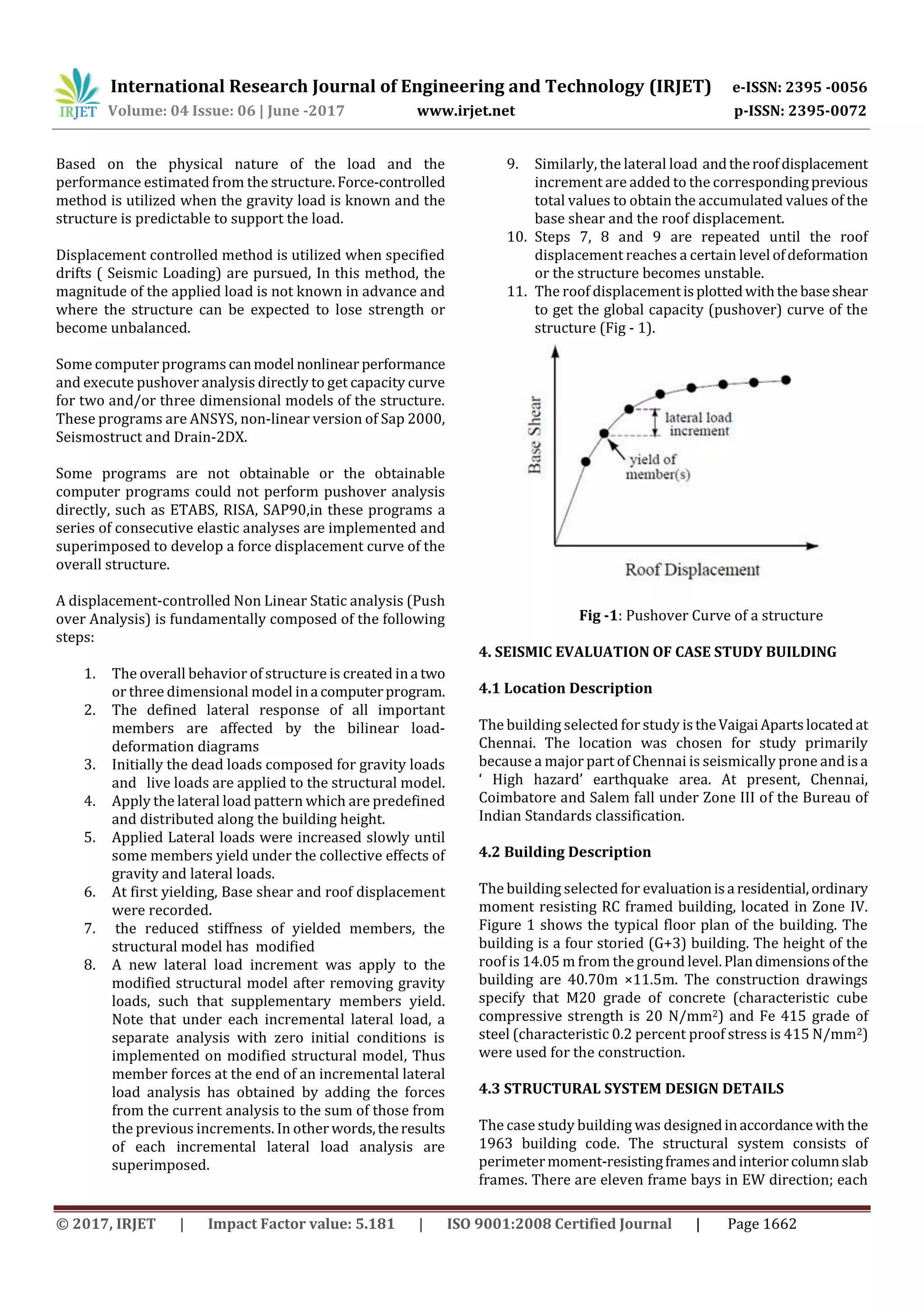 Pushover Analysis for Seismic Assessement of RCC Building | PDF