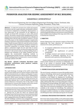Pushover Analysis for Seismic Assessement of RCC Building | PDF
