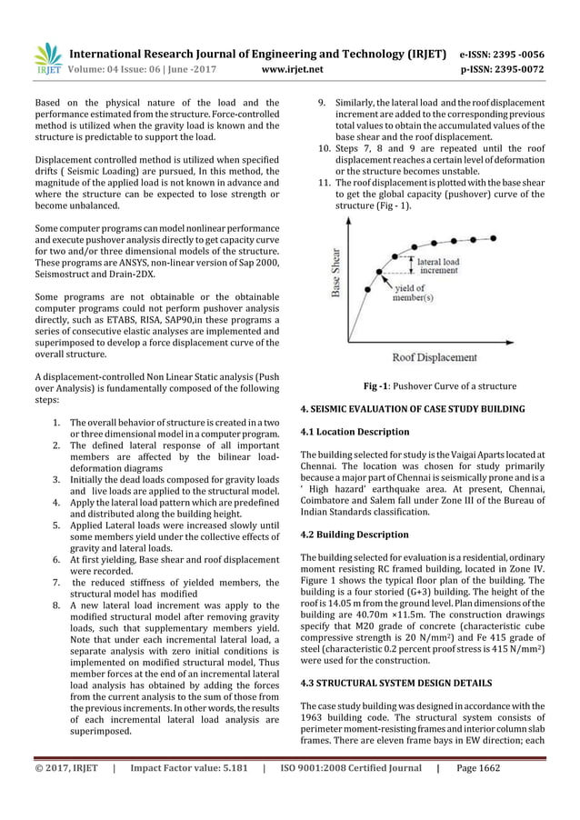 Pushover Analysis For Seismic Assessement Of Rcc Building Pdf