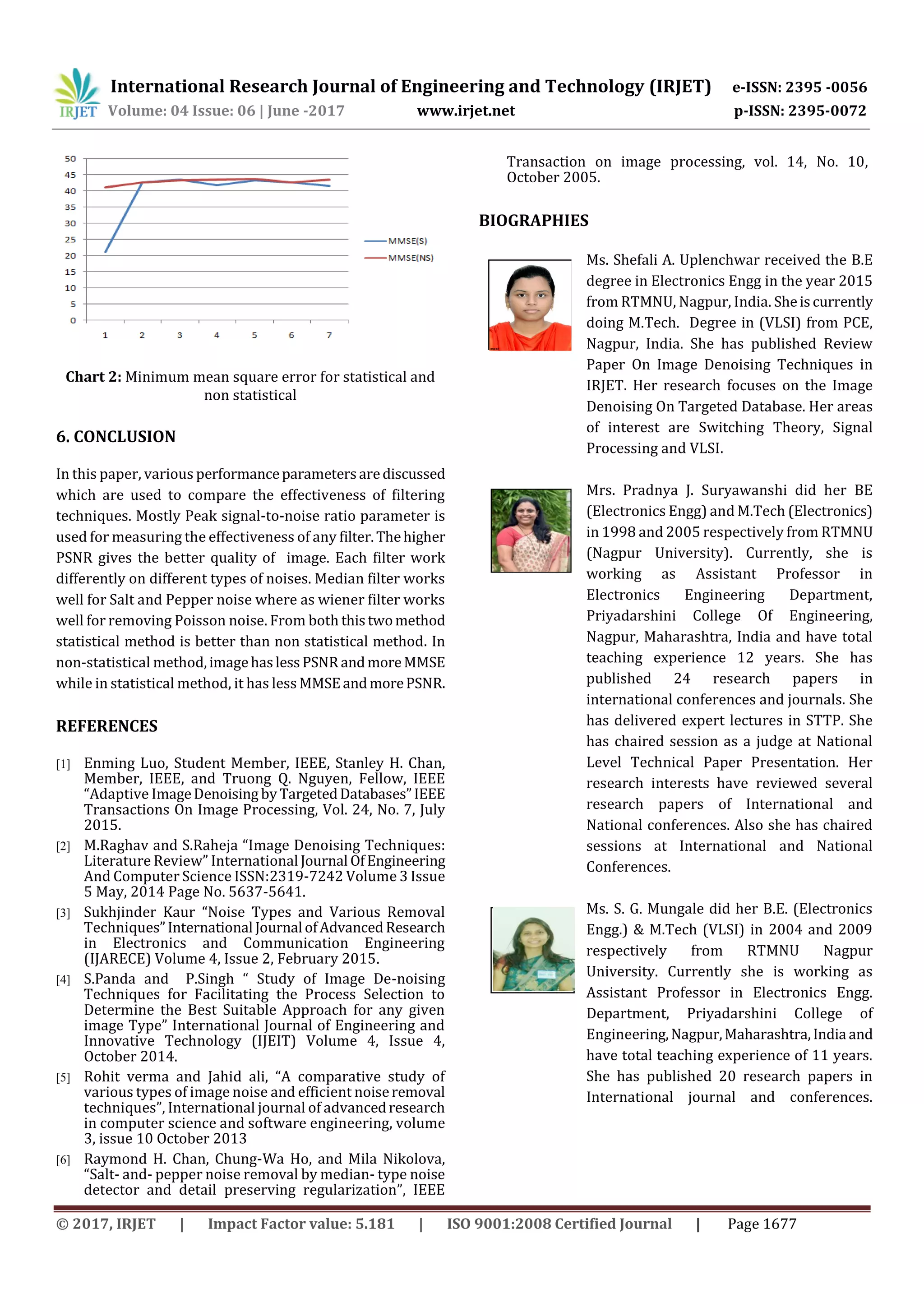 Image Denoising using Statistical and Non Statistical Method | PDF