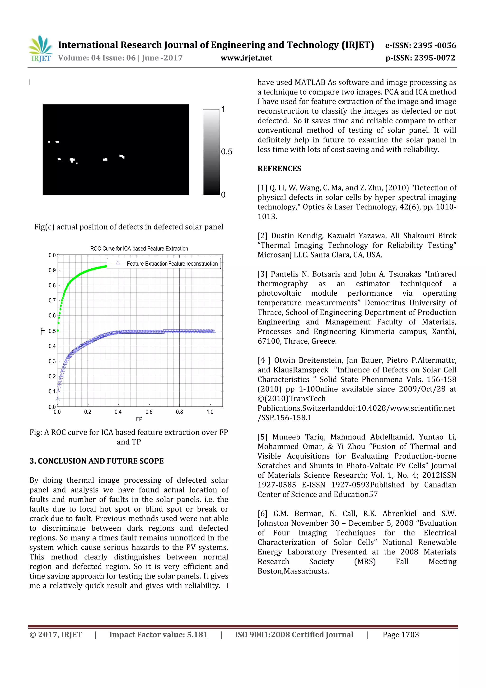 Detection of Defects in Solar Panels using Thermal Imaging by PCA and ...