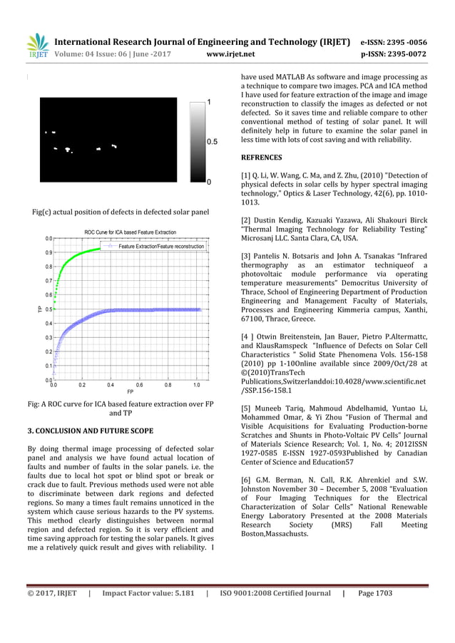 Detection of Defects in Solar Panels using Thermal Imaging by PCA and ...