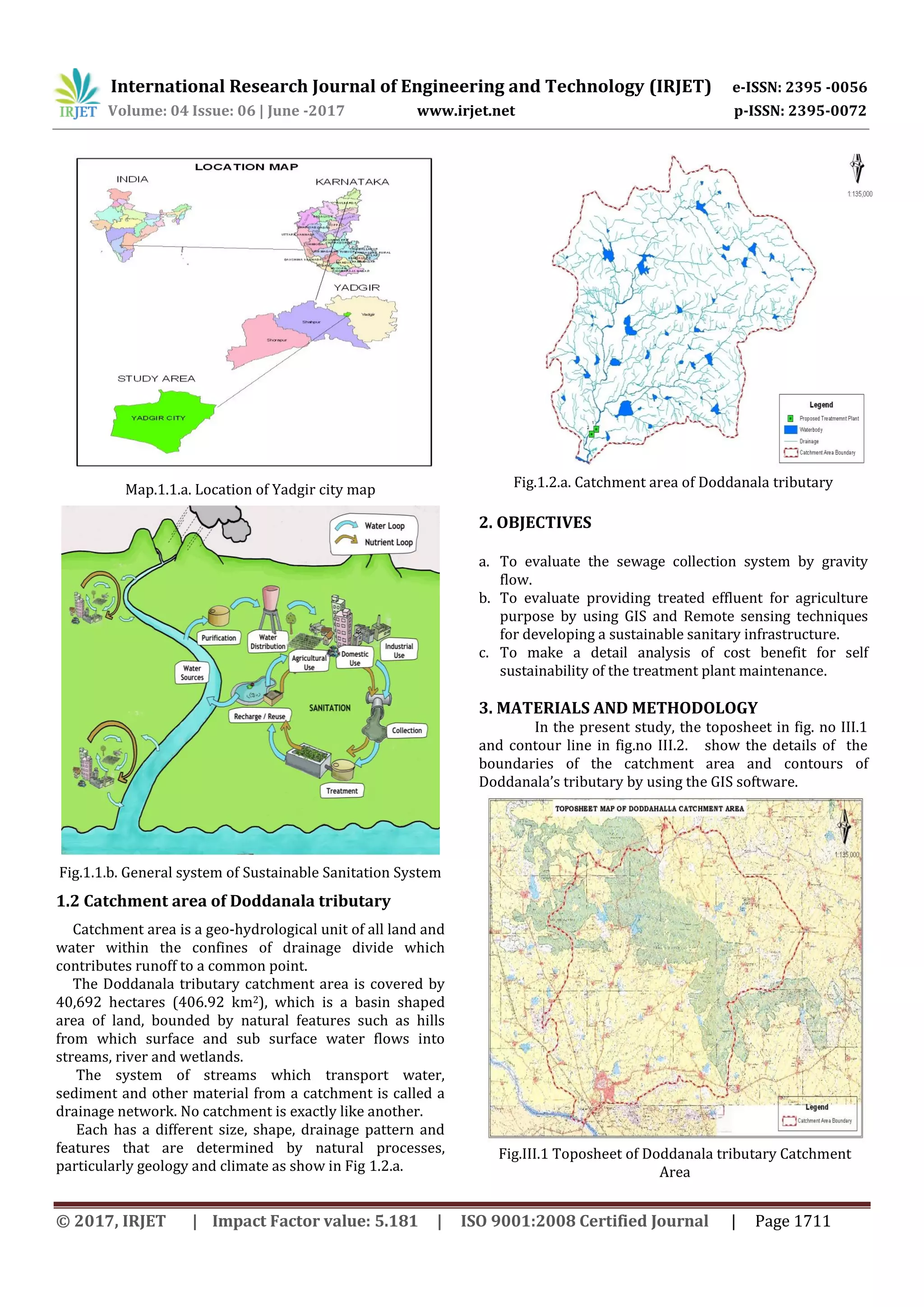 Study of Sustainable Sanitation System for Yadgir City using GIS and Remote Sensing | PDF