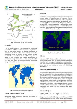 Comparative Study of the Utilization of Geothermal Energy in Various ...