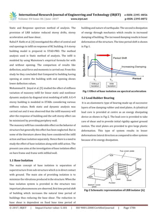 Seismic Base Isolation of RC Frame Structures with and Without Infill | PDF