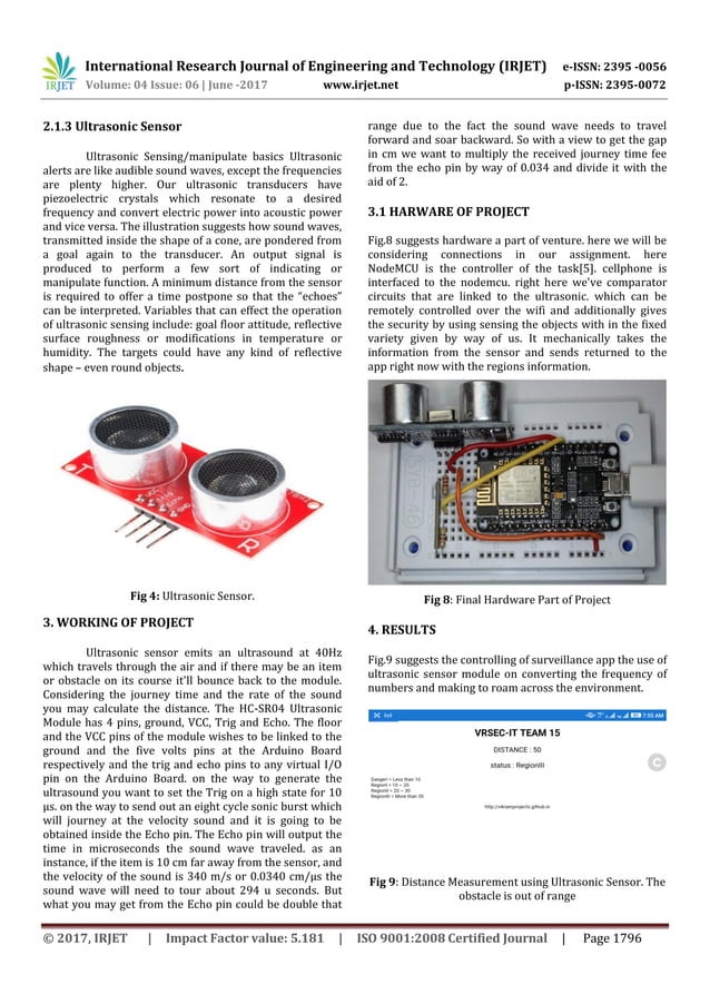 Distance Measurement Using Ultrasonic Sensor and Nodemcu | PDF