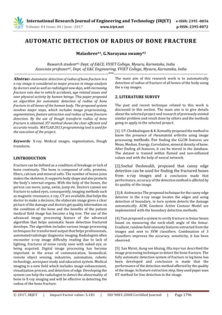 Automatic Detection of Radius of Bone Fracture | PDF