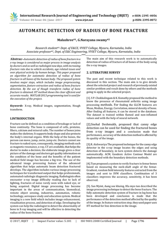 Automatic Detection Of Radius Of Bone Fracture Pdf