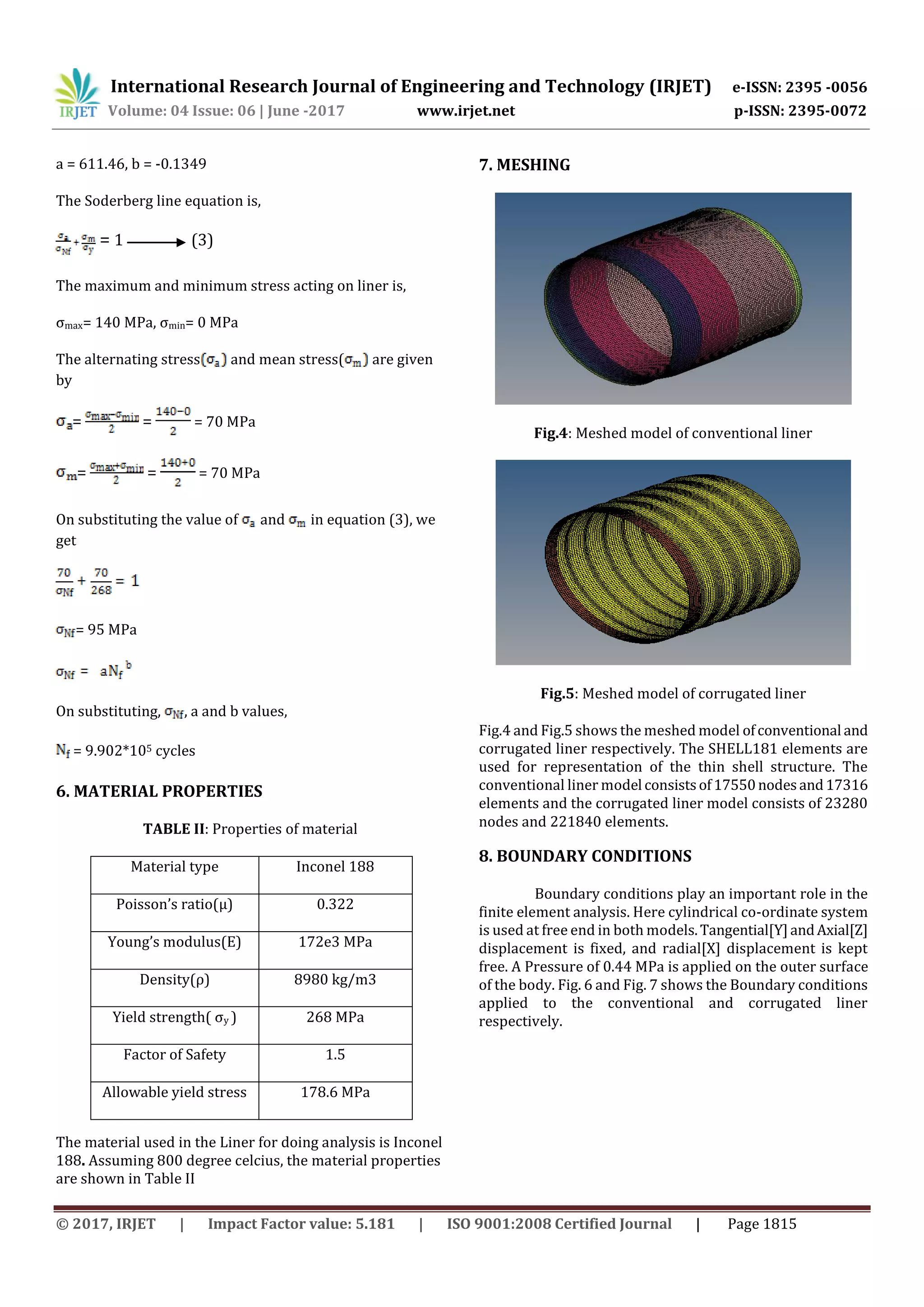 Static Structural, Fatigue and Buckling Analysis of Jet Pipe Liner by ...