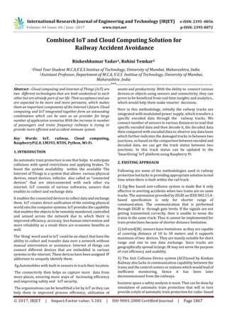 Combined IOT and Cloud Computing Solution for Railway Accident Avoidance | PDF