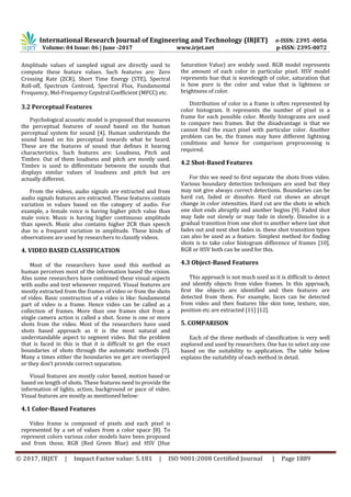 A Review of Video Classification Techniques | PDF