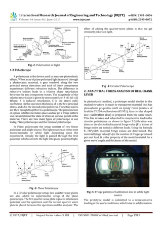 Photoelastic Stress Analysis of Bell Crank Lever: A Review | PDF