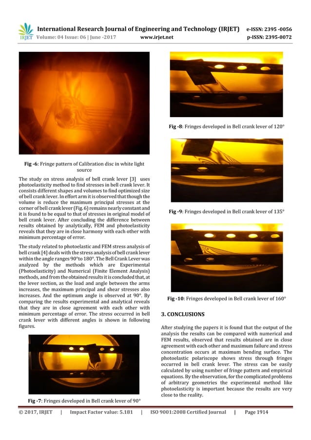 Photoelastic Stress Analysis of Bell Crank Lever: A Review | PDF