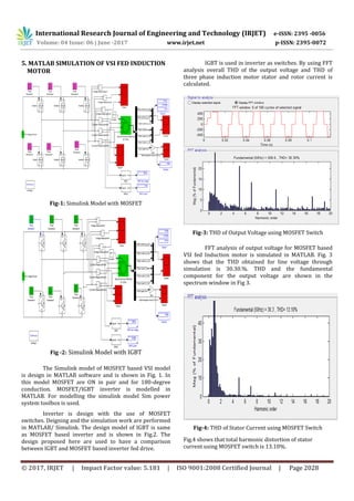 Performance Evaluation of Three Phase Induction Motor using MOSFET & IGBT Based Voltage Source ...