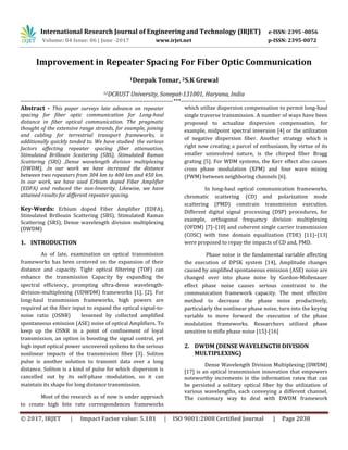 Improvement in Repeater Spacing for Fiber Optic Communication | PDF