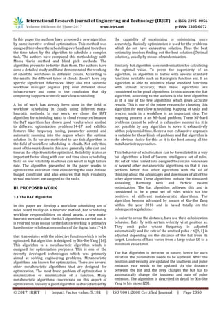 Time and Reliability Optimization Bat Algorithm for Scheduling Workflow in Cloud | PDF | Cloud ...