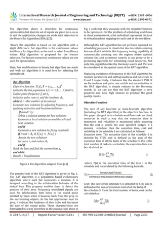 Time and Reliability Optimization Bat Algorithm for Scheduling Workflow in Cloud | PDF | Cloud ...