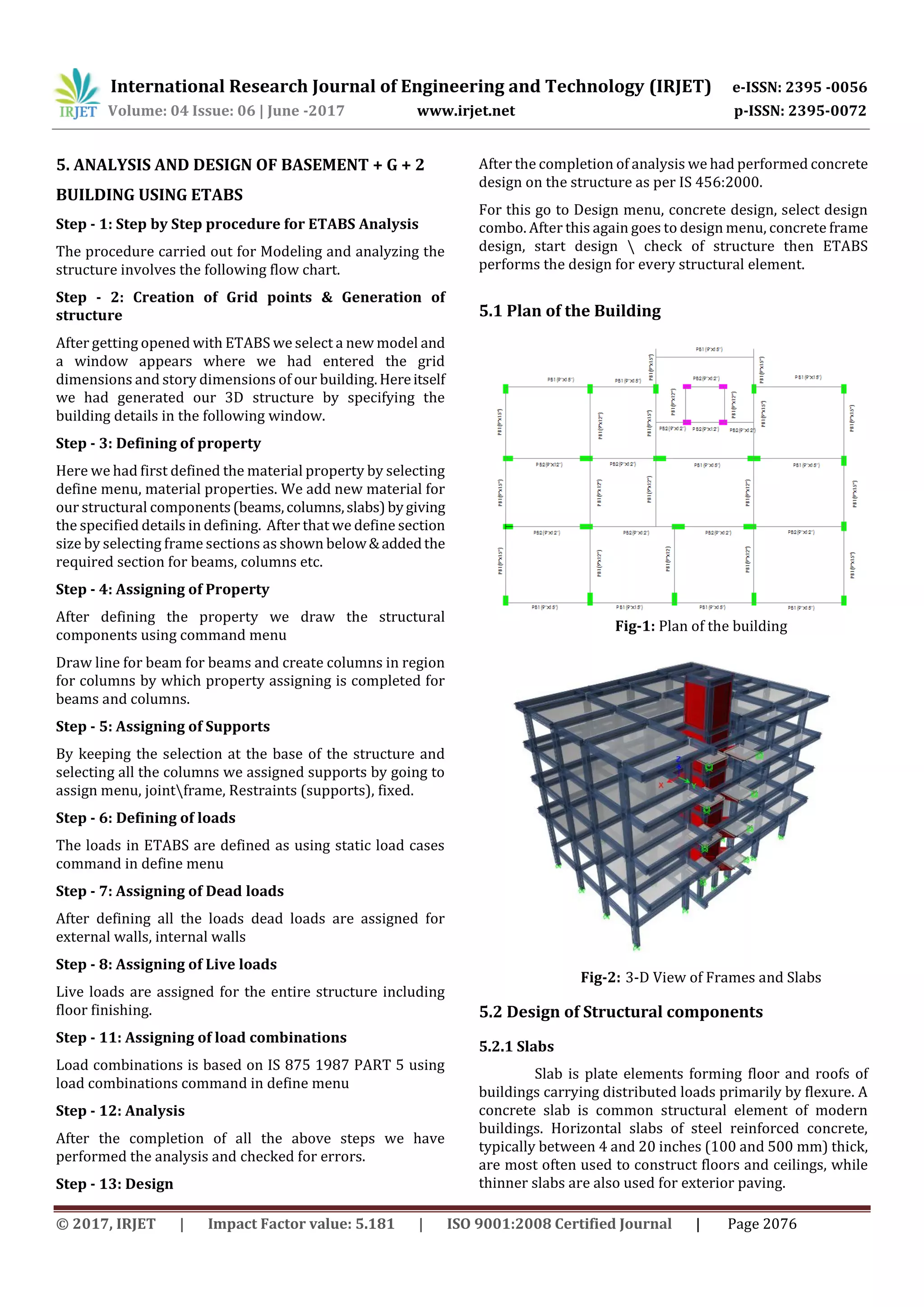 Analysis, Design and Estimation of Basement +G+2 Residential Building | PDF
